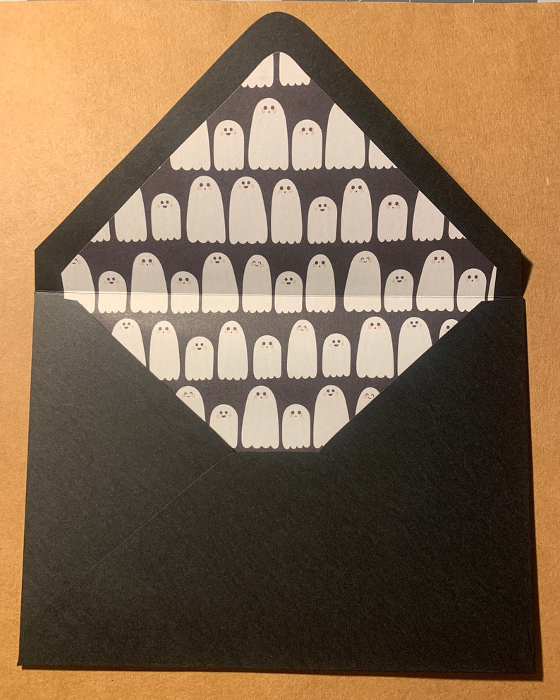Halloween Ghost Envelopes: Spooky Lined Cardstock, Self Adhesive, Set ...