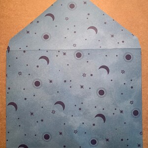 Handmade Starry Envelopes, Blue Envelopes, Patterned Cardstock, Self ...