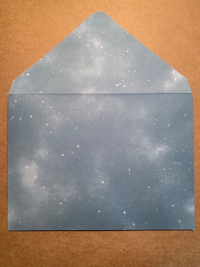 Handmade Starry Envelopes, Blue Envelopes, Patterned Cardstock, Self ...