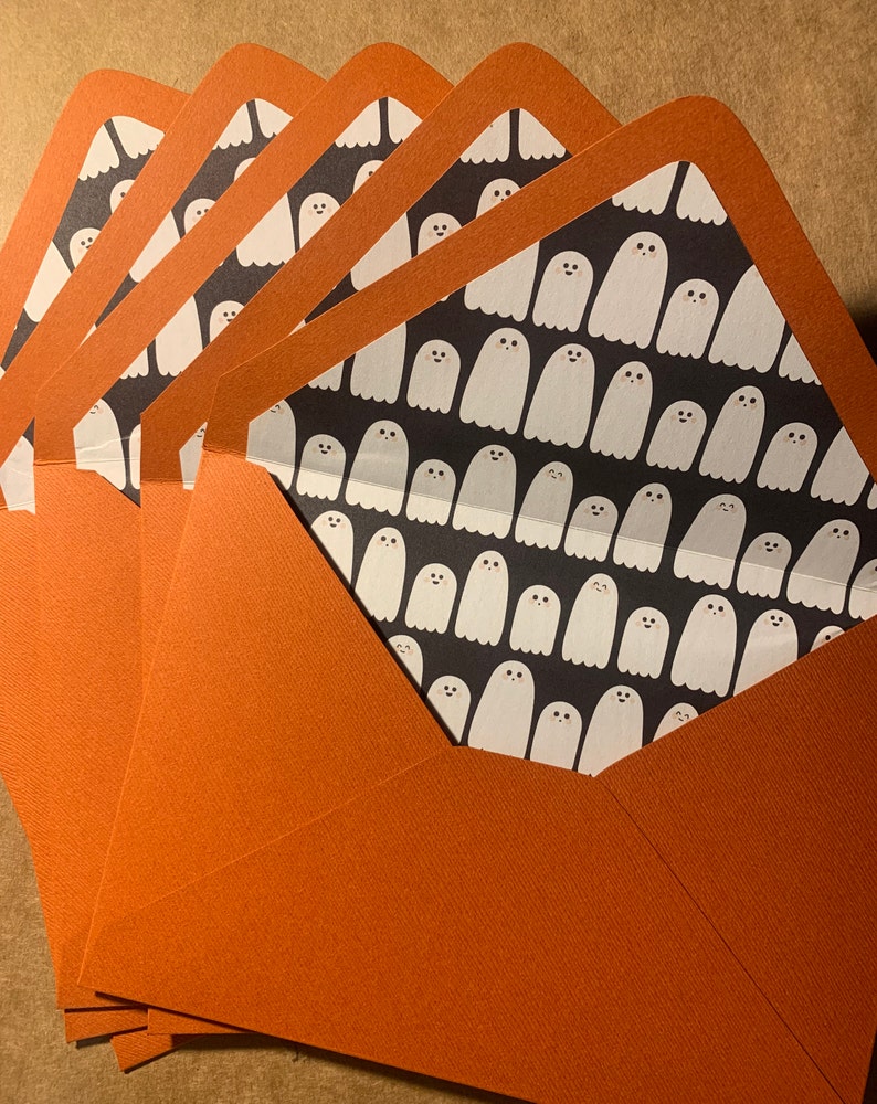 Halloween Ghost Envelopes: Spooky Lined Cardstock, Self Adhesive, Set ...