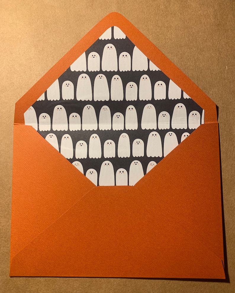 Halloween Ghost Envelopes: Spooky Lined Cardstock, Self Adhesive, Set ...