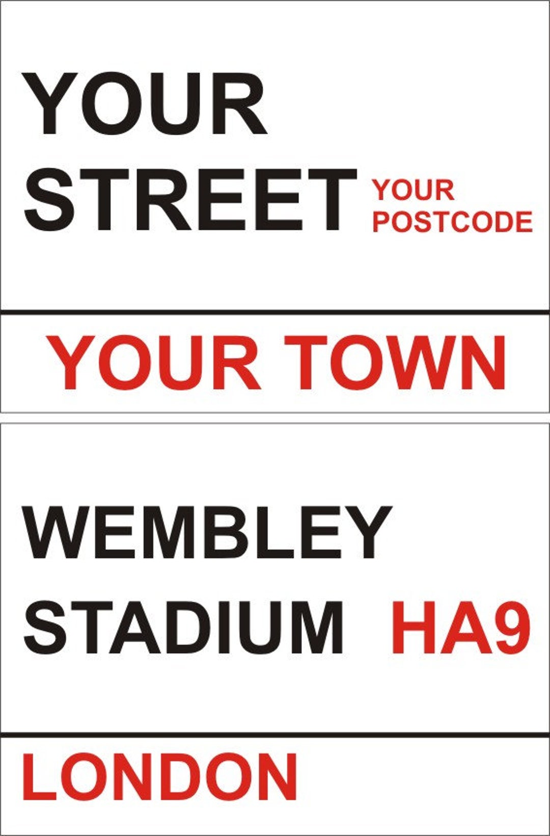 Personalised London Street Road Sign Custom Man Cave Garage First New ...