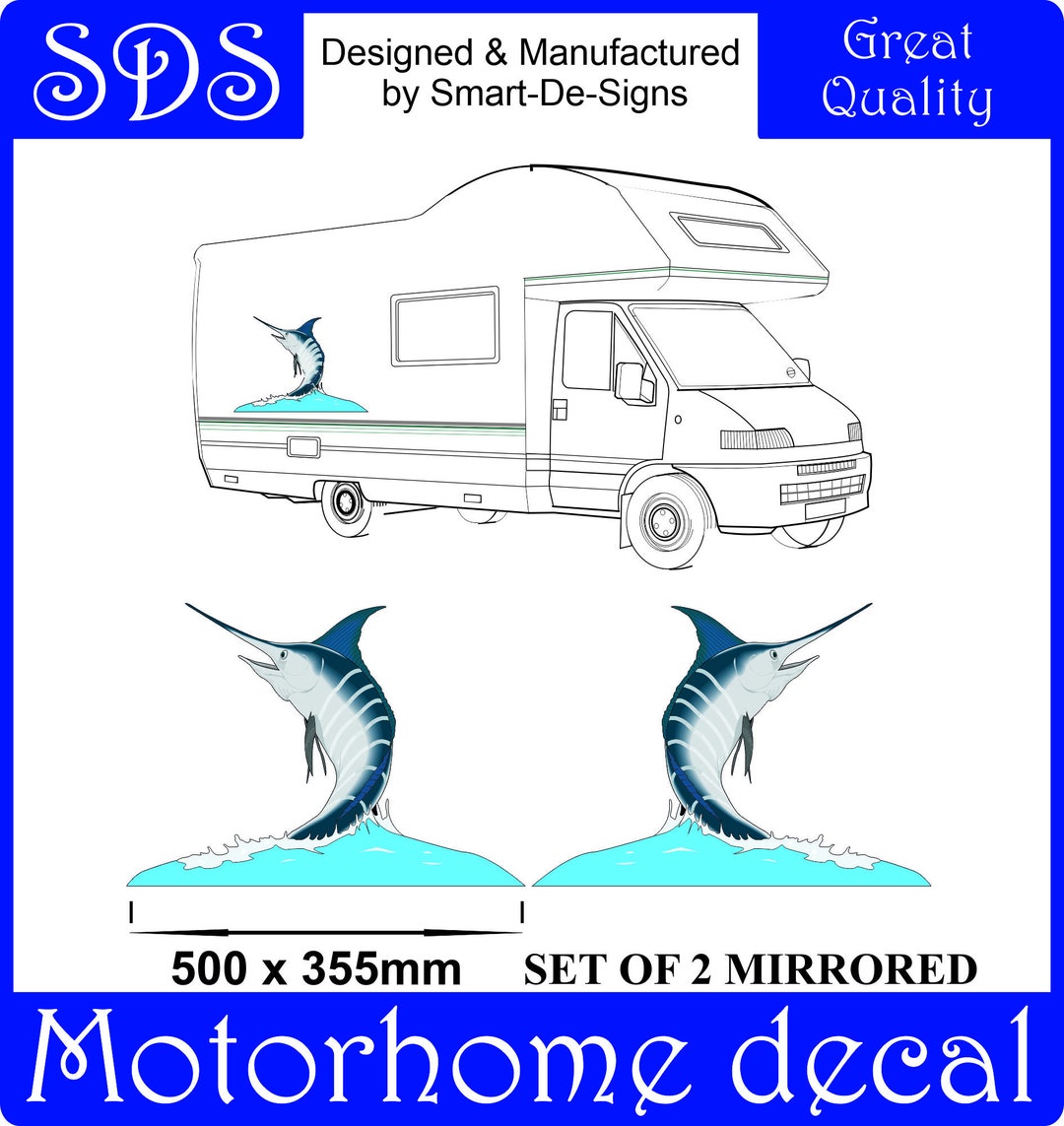 Motorhome Vinyl Graphic Stickers Decal Camper-van RV Caravan Fists of ...