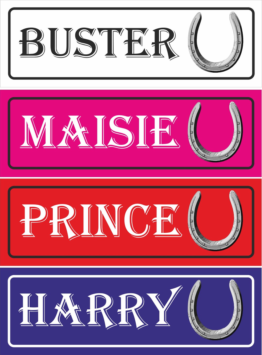 Personalized Horse Stable Sign - Custom Name / Colour Options | Durable ...
