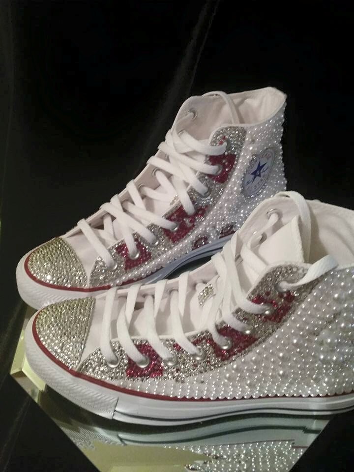 Wedding Converse-bling Converse-rhinestone Converse-rhinestone and ...