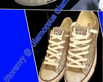 Breast Cancer Bling Rhinestone Converse | Etsy