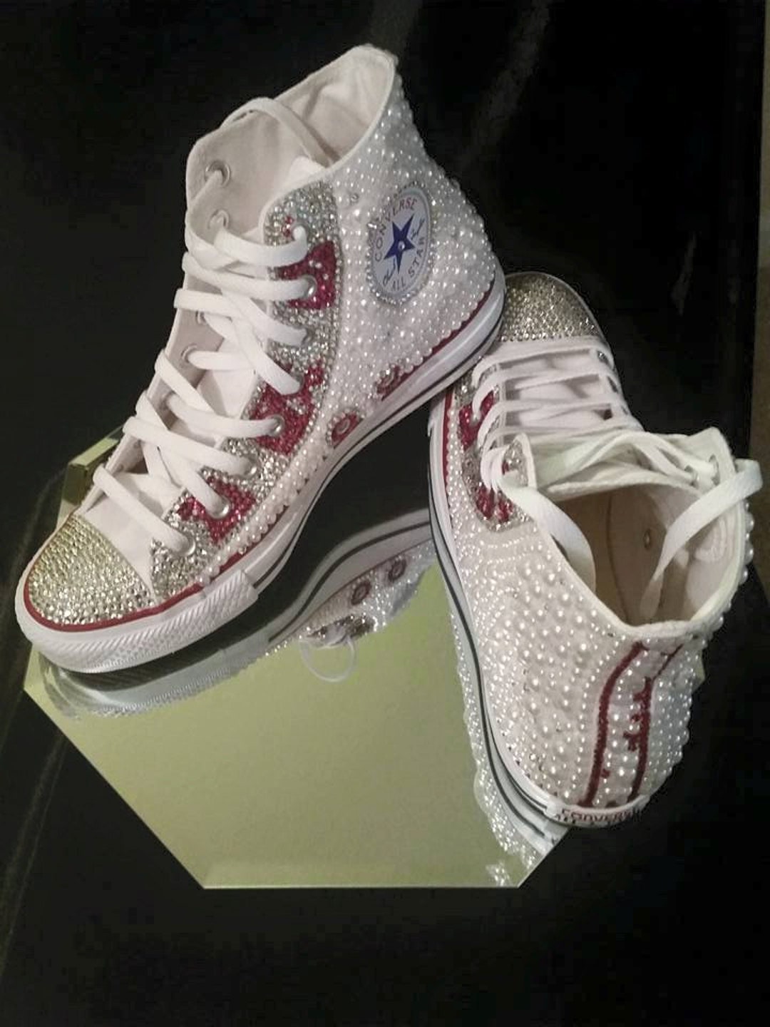 Wedding Converse-bling Converse-rhinestone Converse-rhinestone and ...