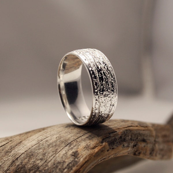 Wide Silver Ring - Etsy