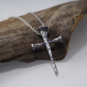 Nail Cross Solid Sterling Silver 925, Cross Jewelry, 3 Nails Cross ...