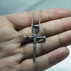 Nail Cross Solid Sterling Silver 925, Cross Jewelry, 3 Nails Cross ...