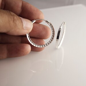 Silver Hoop Earrings, Sterling Silver 925 - Etsy