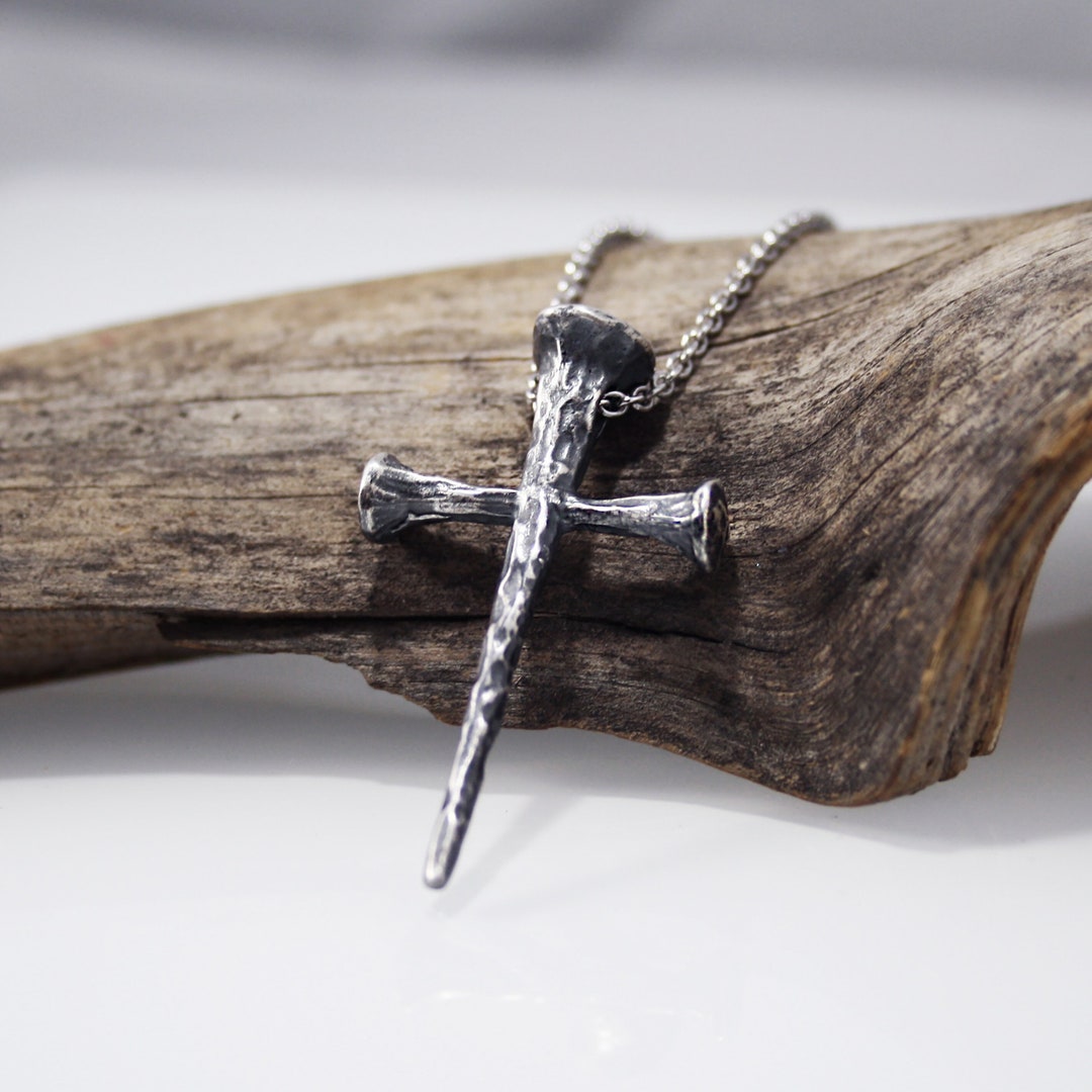 Nail Cross Solid Sterling Silver 925, Cross Jewelry, 3 Nails Cross ...
