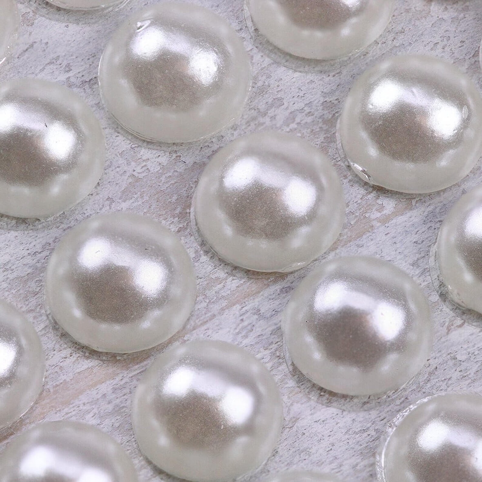 Self Adhesive 6mm Pearl Rows. 10 Rows in Each Pack. 10 Pearls in Each ...