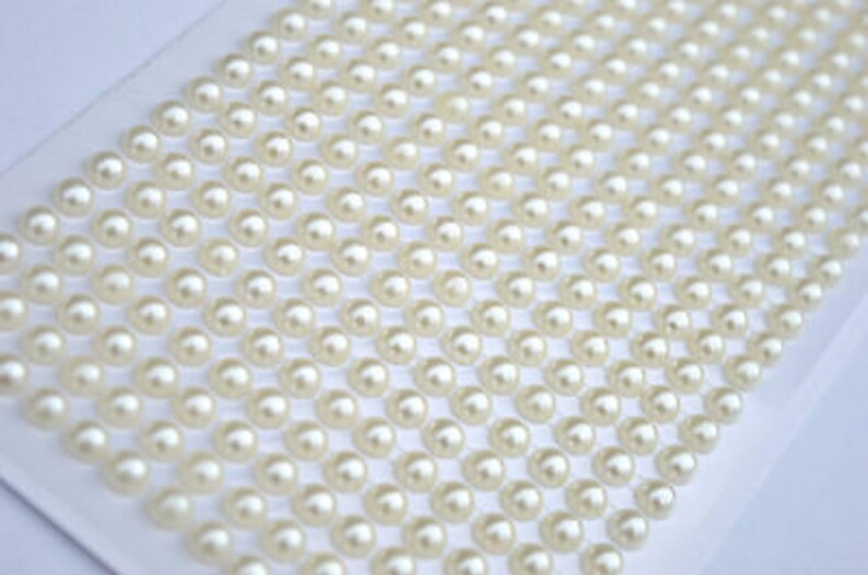 Self Adhesive 6mm Pearl Rows. 10 Rows in Each Pack. 10 Pearls | Etsy