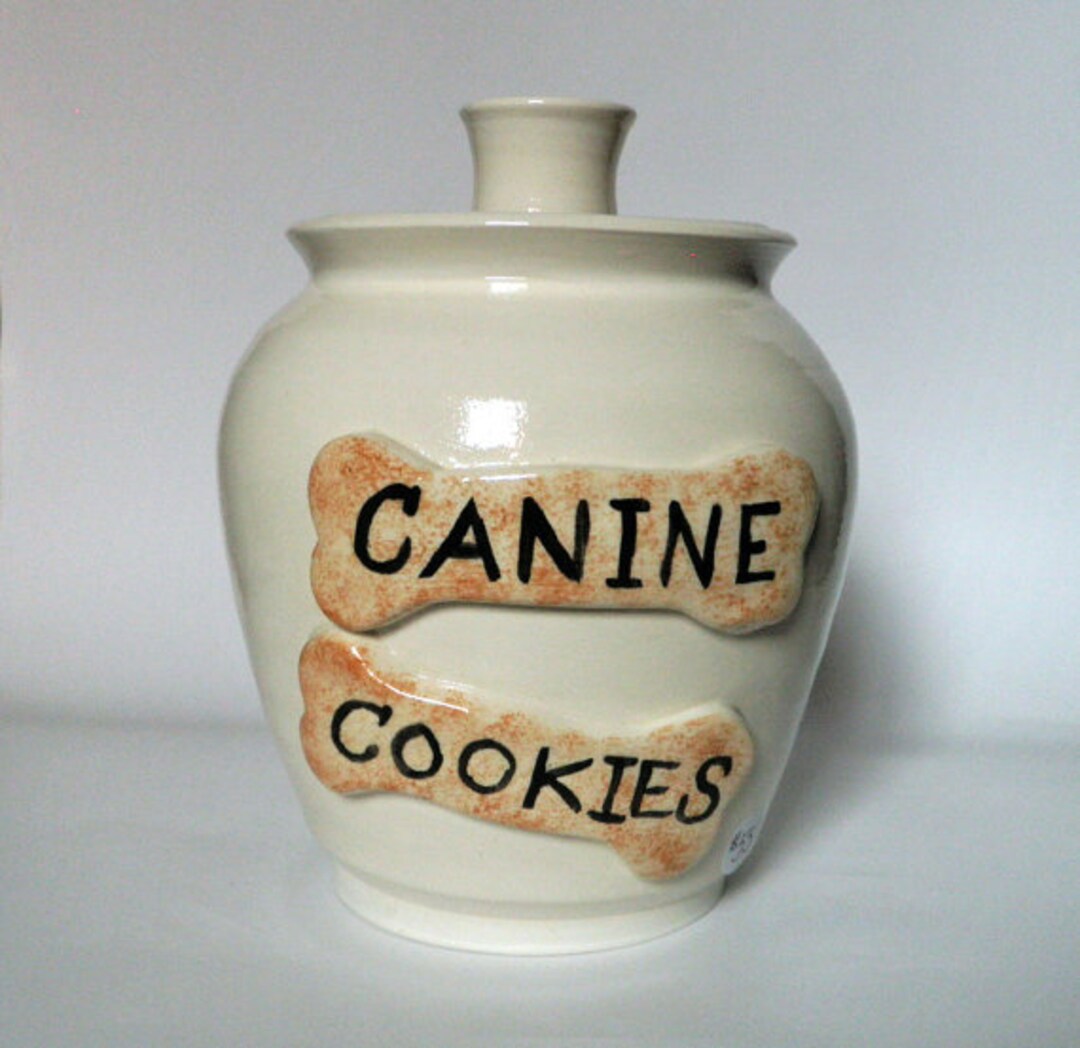 Canine Cookie Jar Dog Treat Container - Etsy