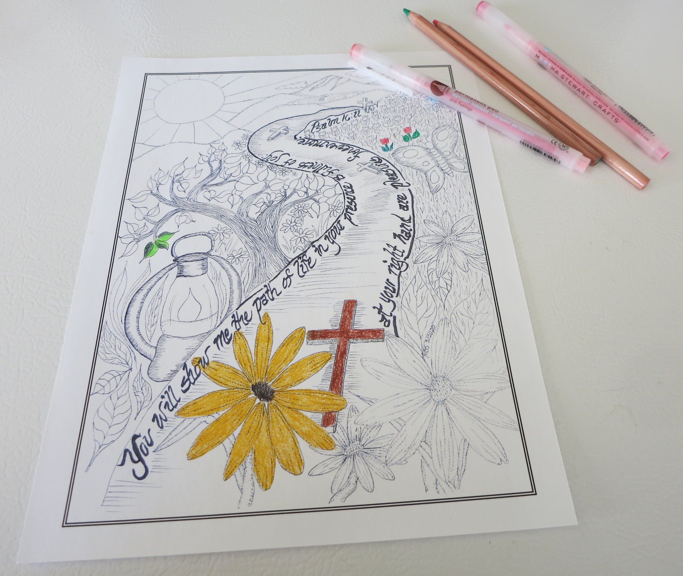 Psalm 16:11 Coloring Page - Etsy
