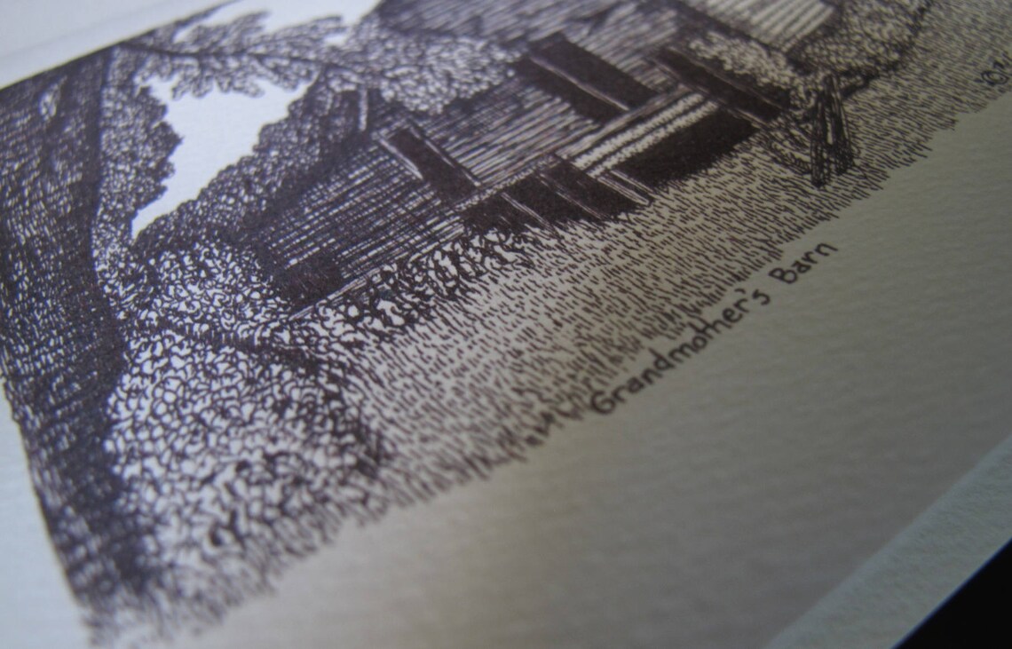 Old Barn Note Cards Illustrated With Pen and Ink - Etsy