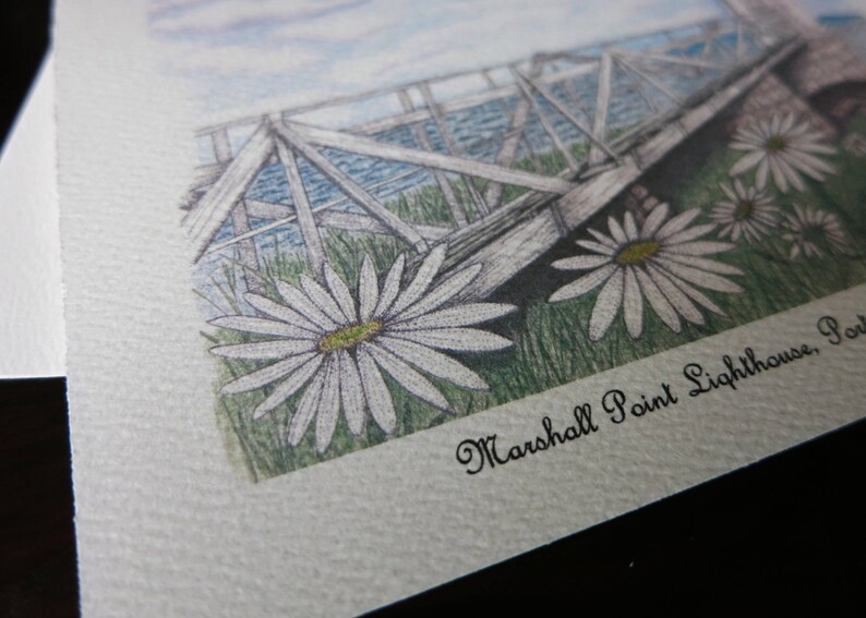 Marshall Point Lighthouse Note Cards Illustrated With Pen and Ink and ...