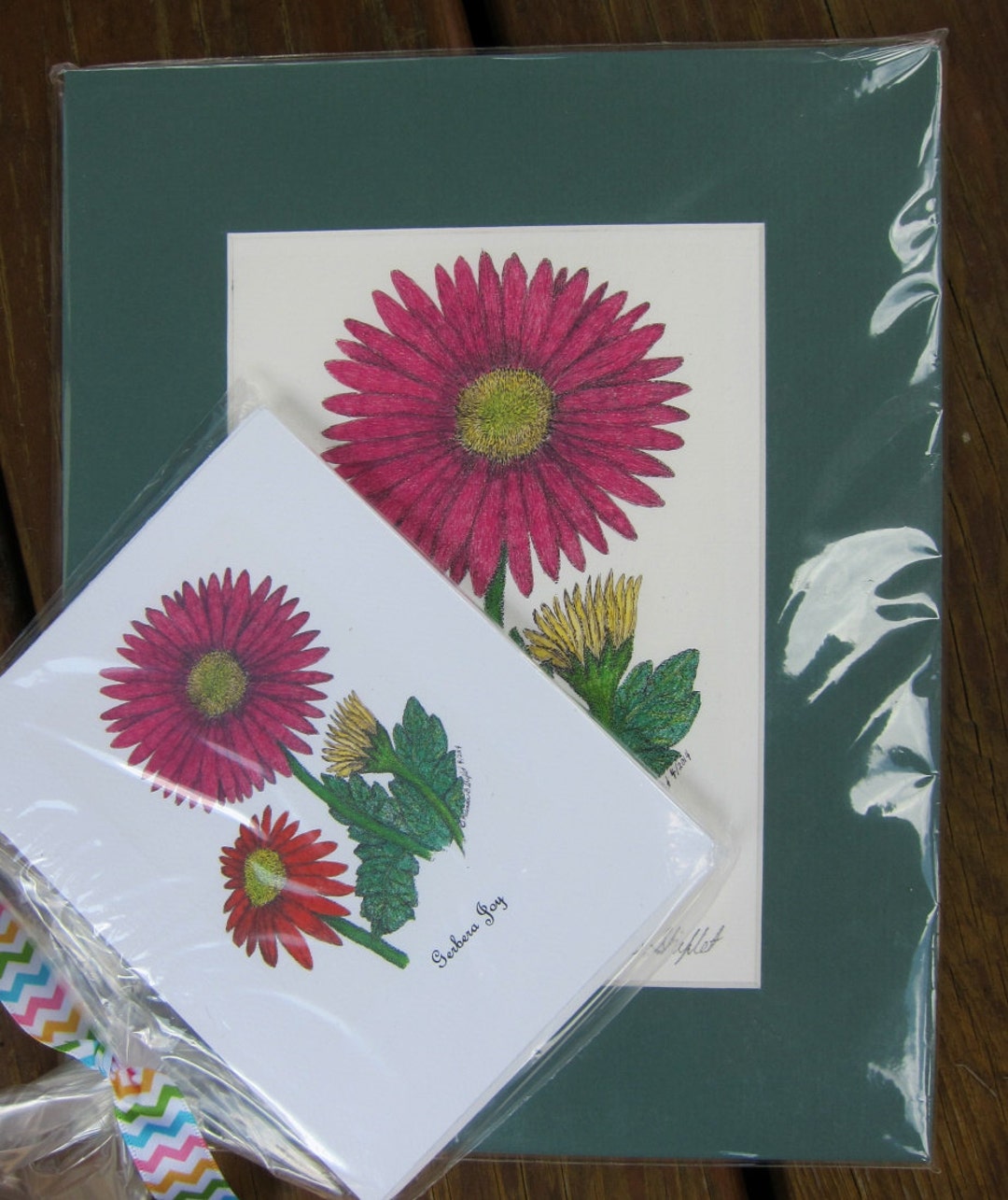 Gerbera Daisy Limited Ed. Print and Note Card Gift Package - "gerbera ...