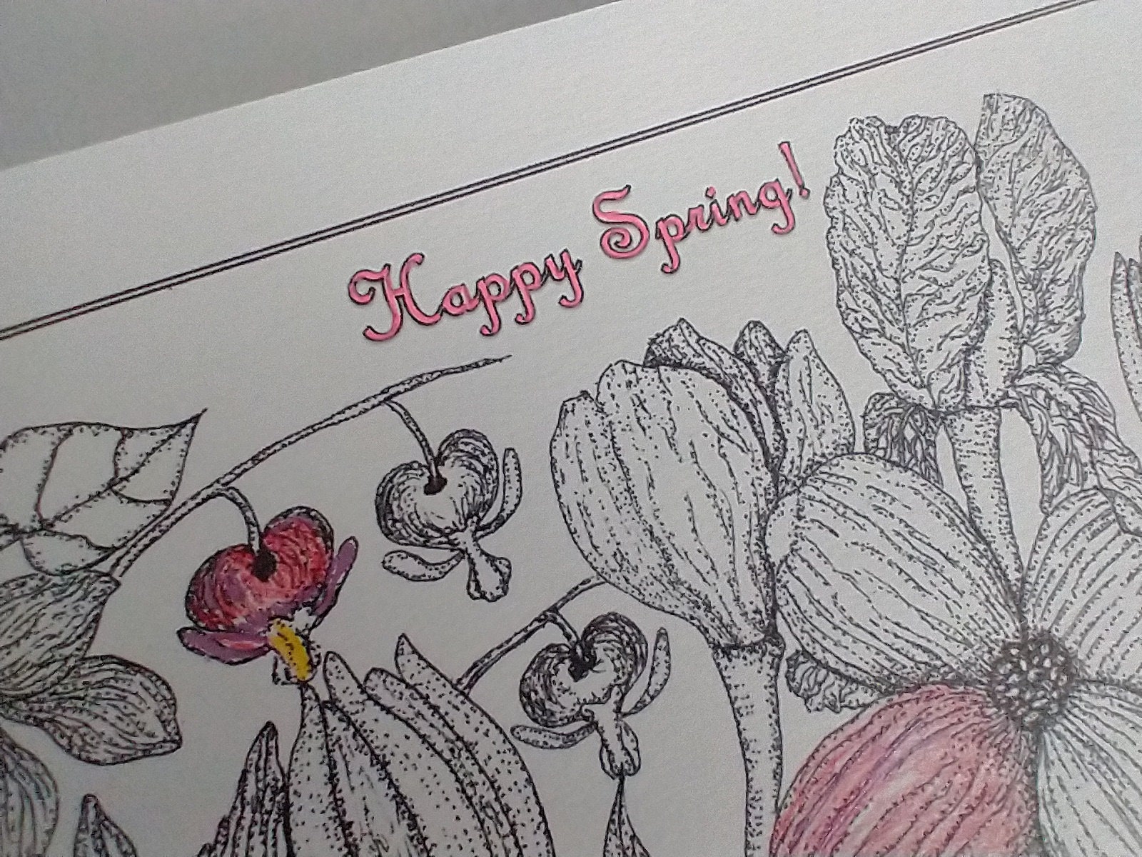 Spring Blossoms Coloring Page - Happy Spring! - Etsy