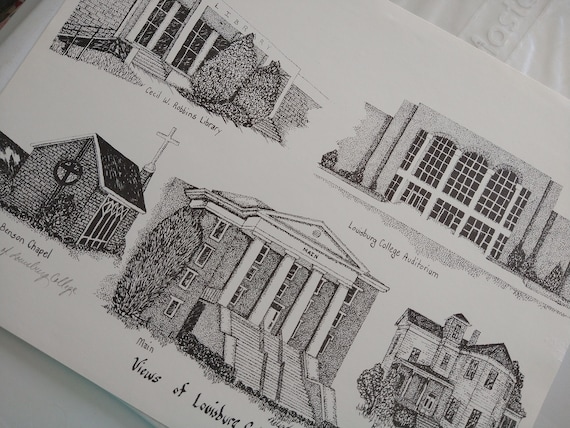 College Building Drawing