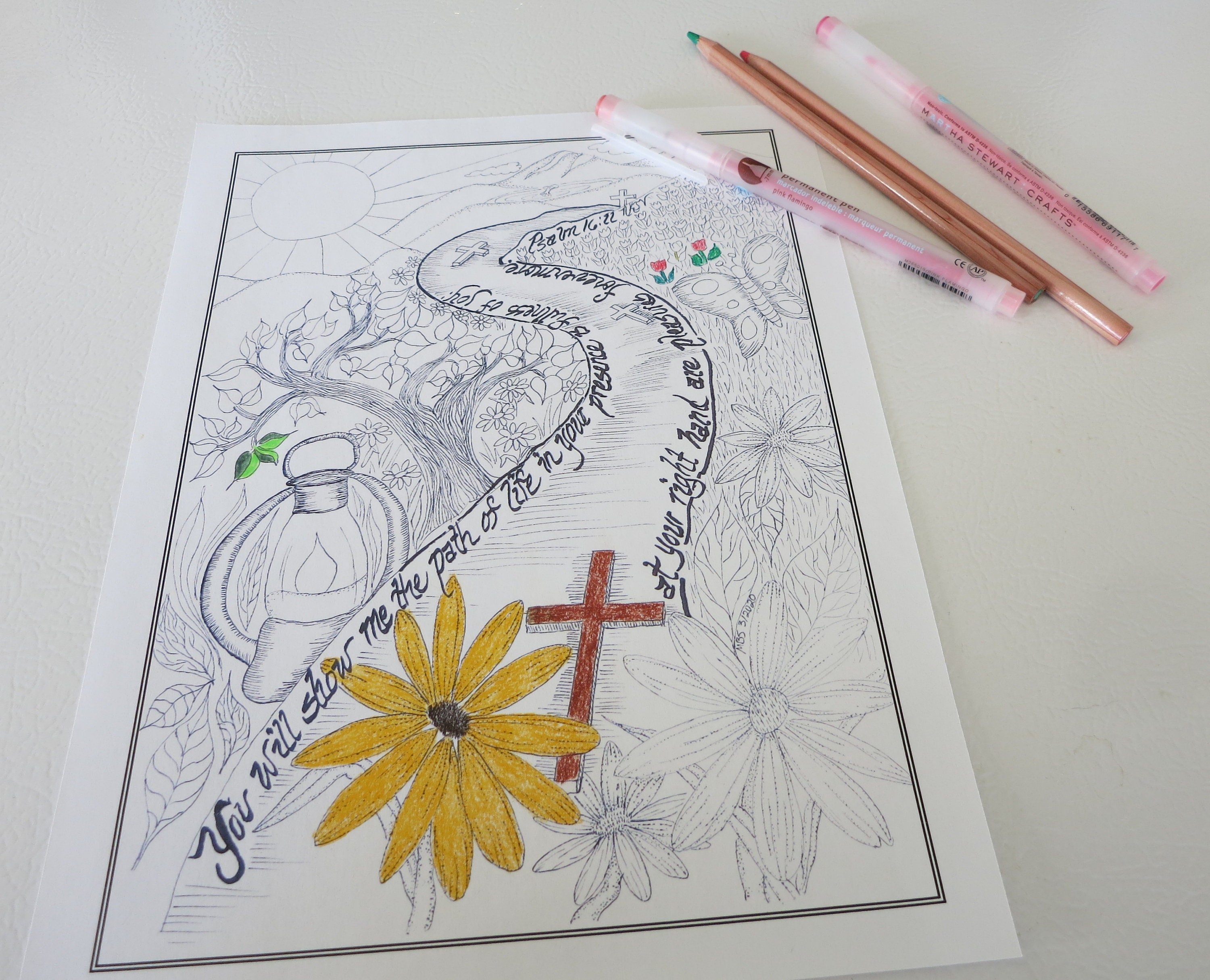 Psalm 16:11 Coloring Page - Etsy