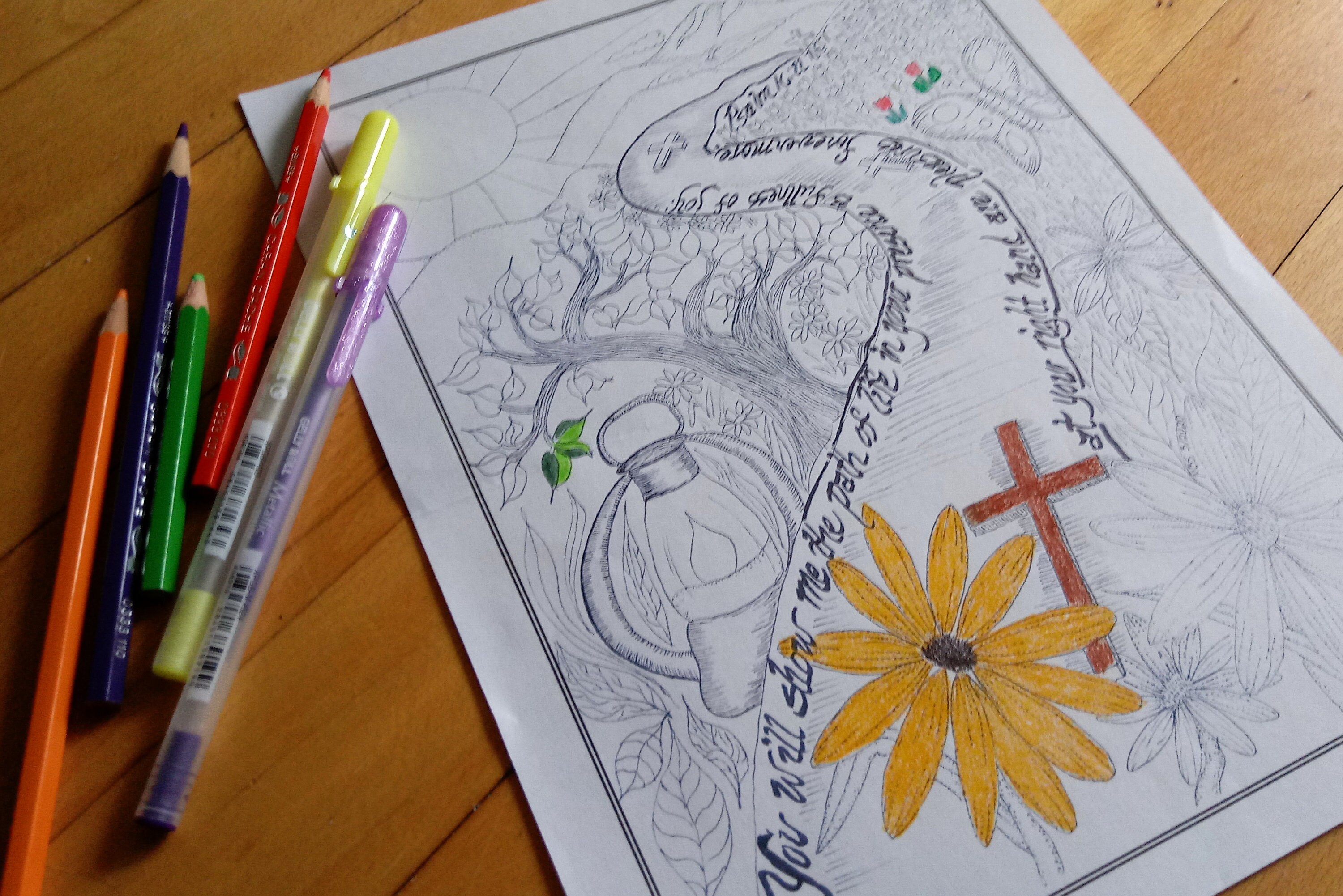 Psalm 16:11 Coloring Page - Etsy