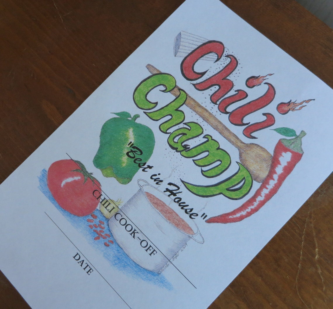 Chili Cook-off Certificates - "chili Champ" - Etsy