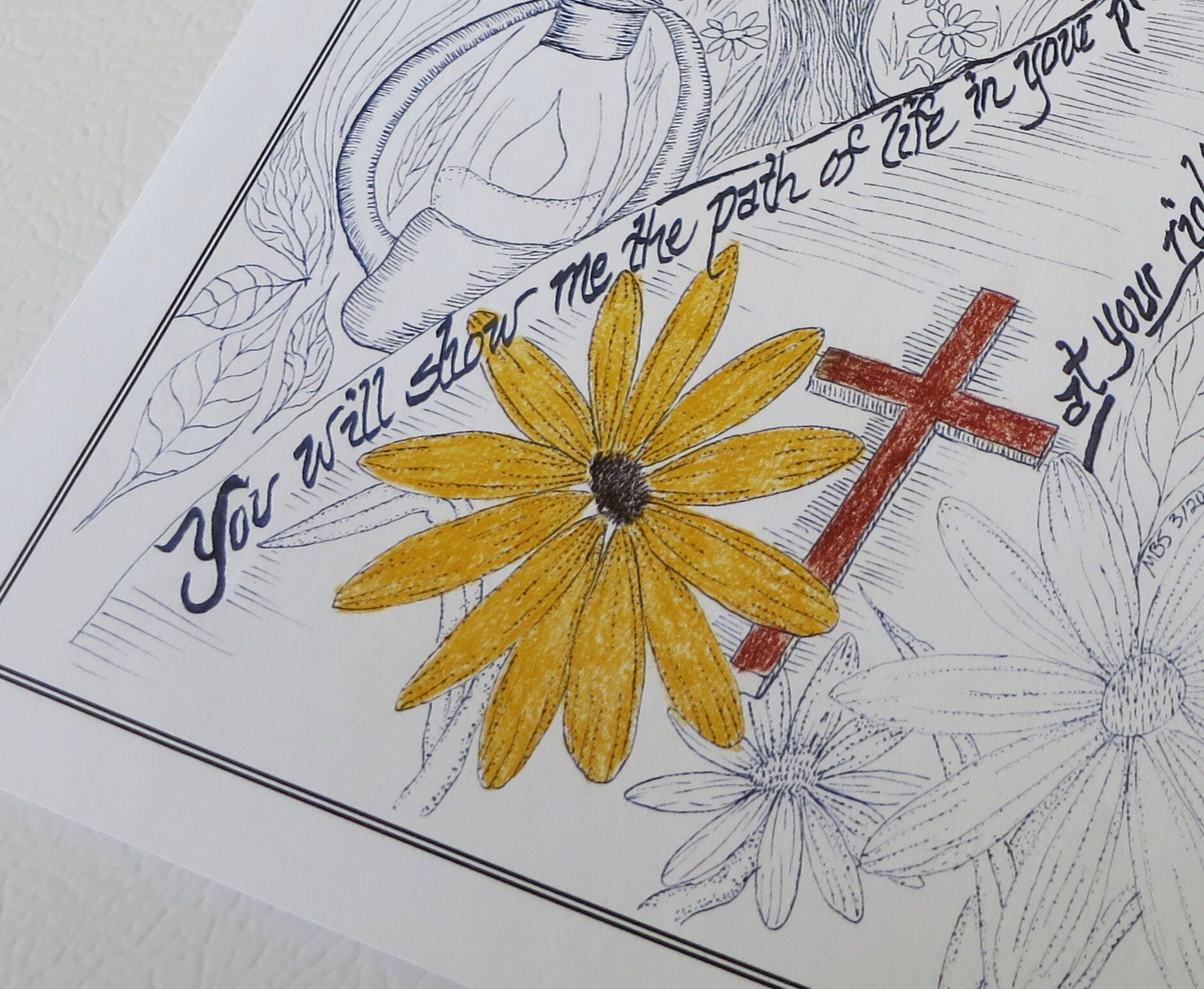 Psalm 16:11 Coloring Page - Etsy