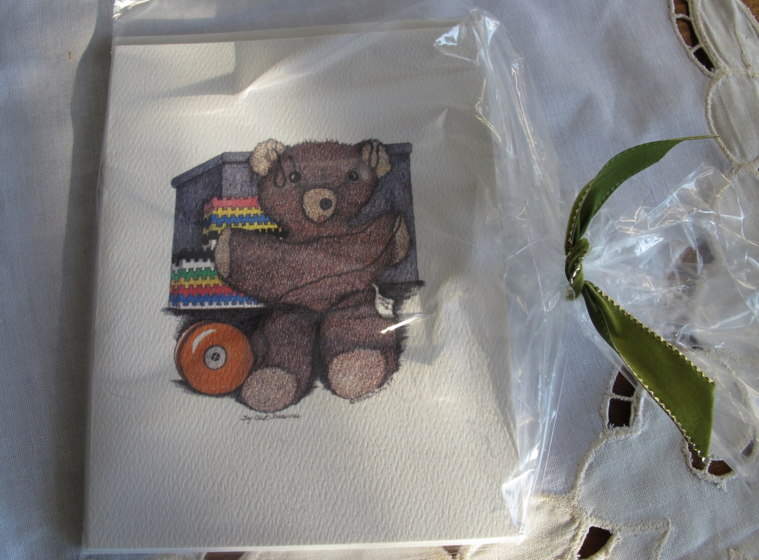 Teddy Bear Note Cards Illustrated With Pen and Ink and Colored Pencil ...