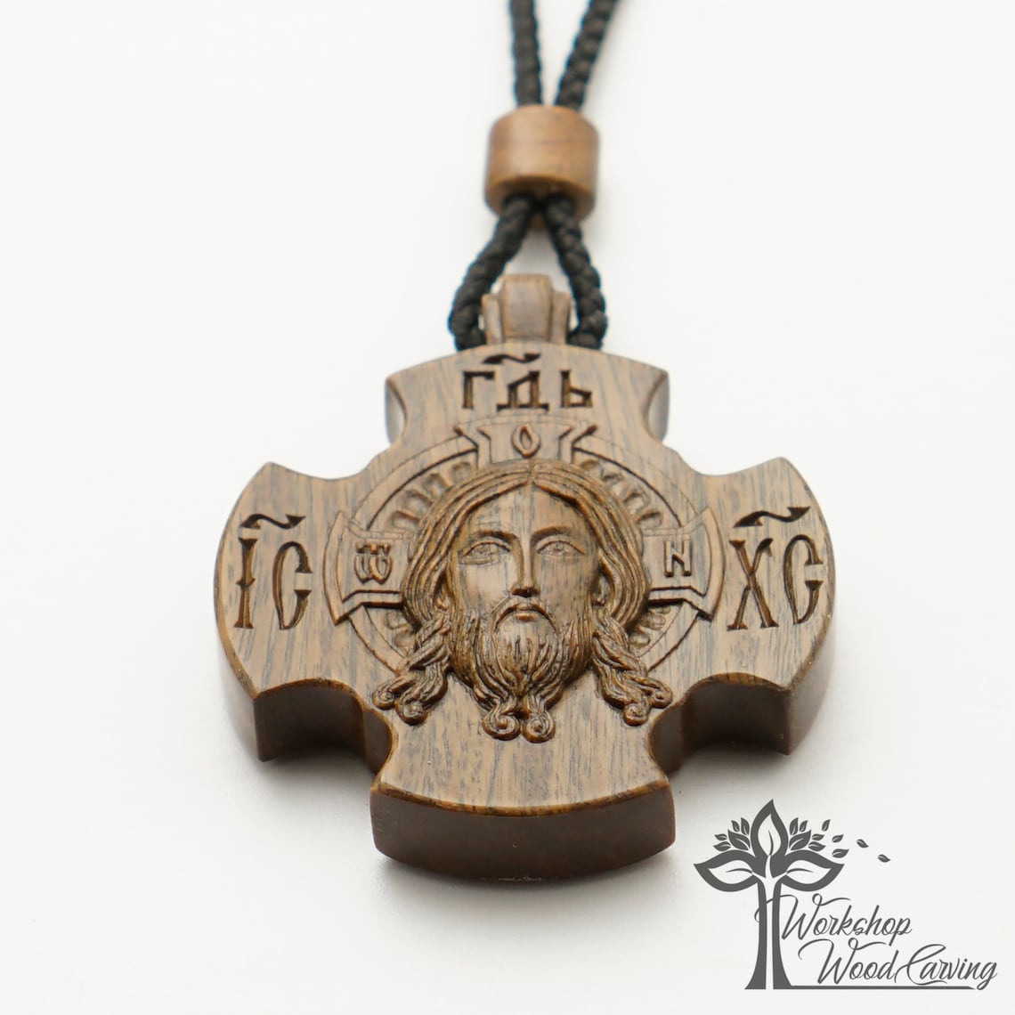 Wooden orthodox cross Necklace Mens Cross | Etsy