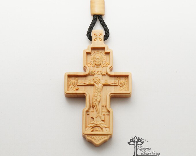 Orthodox Wood Cross Necklace Handmade Christian Symbol - Etsy