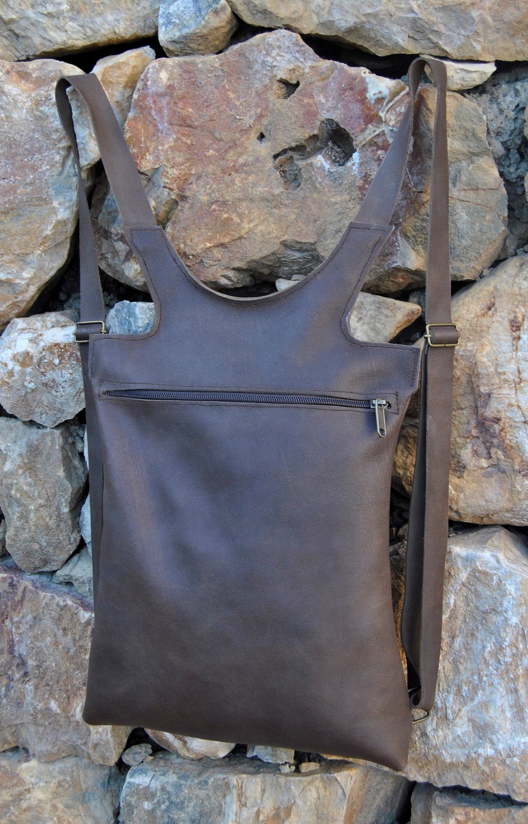 Leather Back Pack Purse |handmade Leather Handbag | Leather Computer ...
