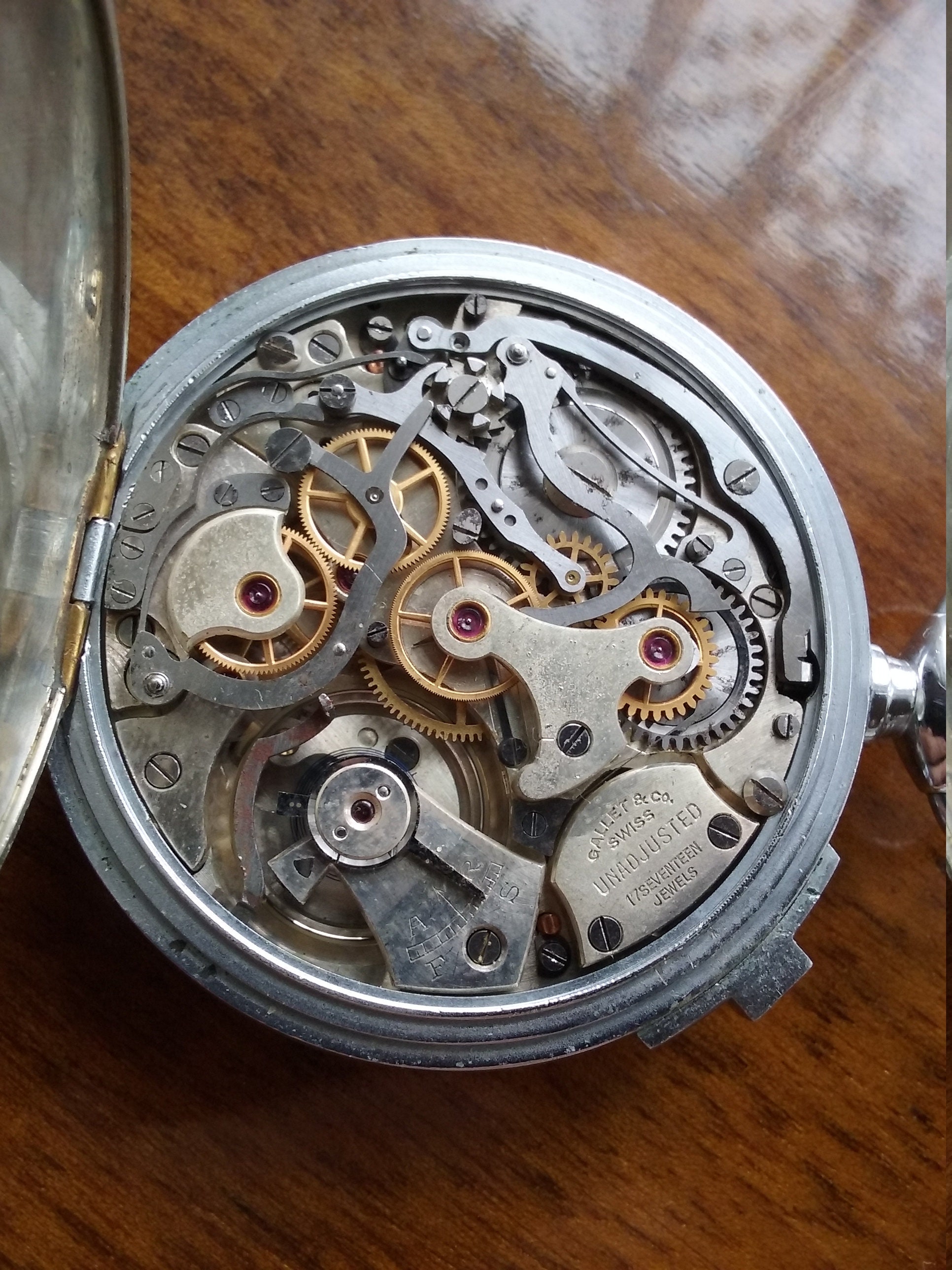Gallet Pocket Chronograph Working - Etsy Hong Kong
