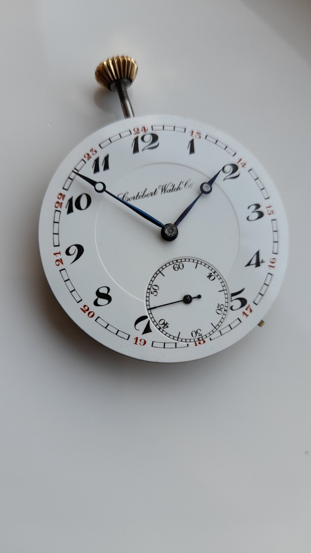 Cortebert Pocket Watch Movement Working Enamel Dial - Etsy