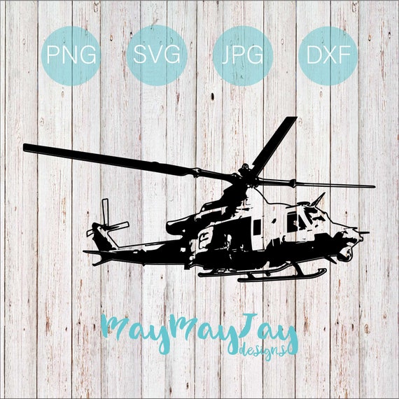 UH-1Y Huey Silhouette Svg Png Dxf Jpg Files - Etsy