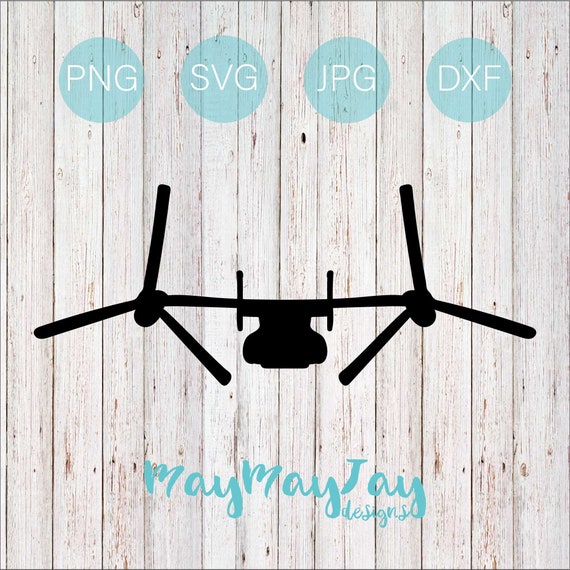 V-22 Osprey Head On Silhouette svg png dxf jpg Files | Etsy