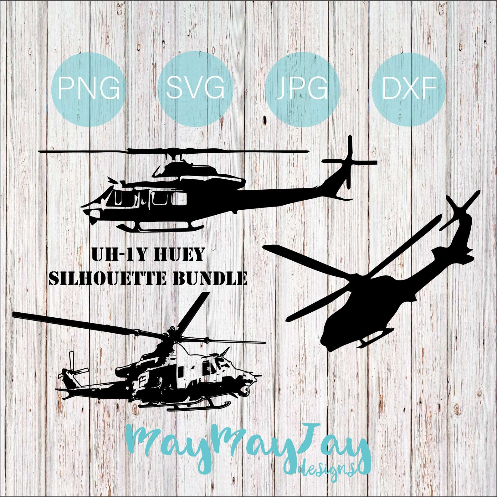 UH-1Y Huey Silhouette Bundle svg png dxf jpg Files | Etsy