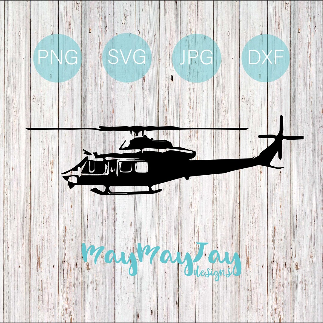 UH-1Y Huey Silhouette 2- Side View- Svg Png Dxf Jpg Files - Etsy