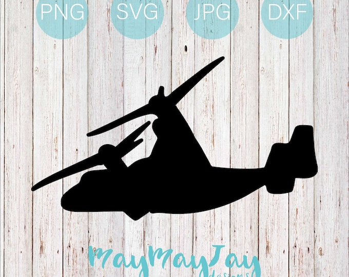 V-22 Osprey Side View Silhouette Svg Png Dxf Jpg Files - Etsy