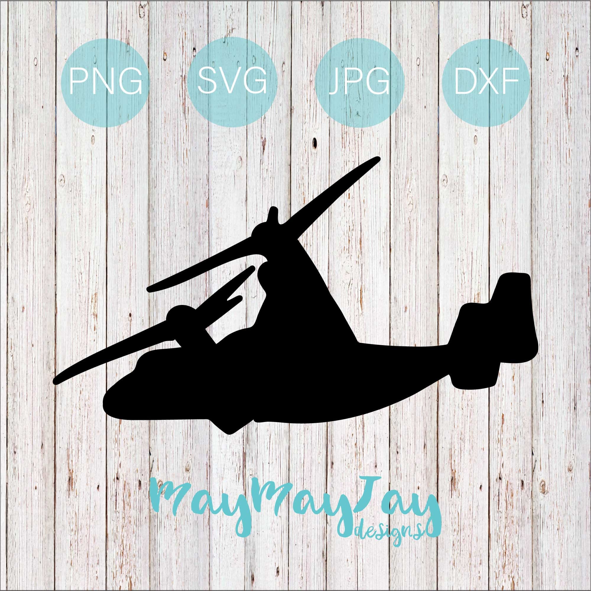 V-22 Osprey Side View Silhouette Svg Png Dxf Jpg Files - Etsy UK