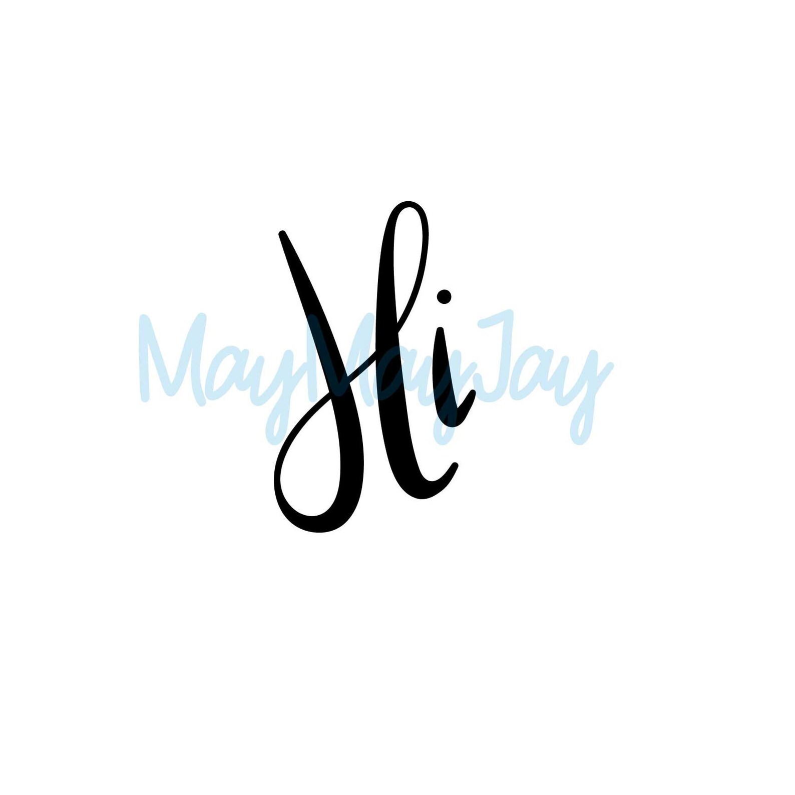 Hi-calligraphy- SVG PNG JPG File - Etsy
