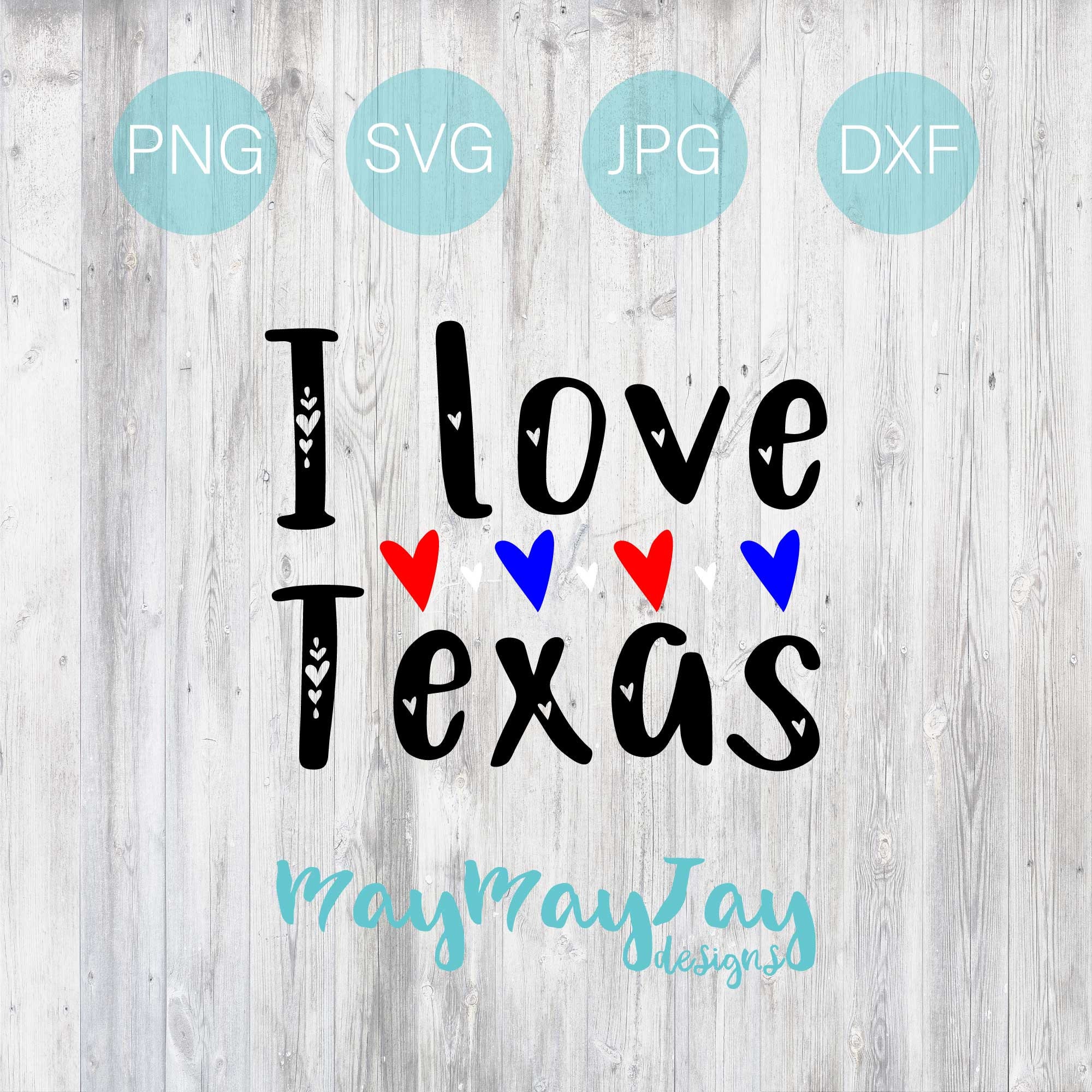 I Love Texas svg png dxf jpg Files | Etsy