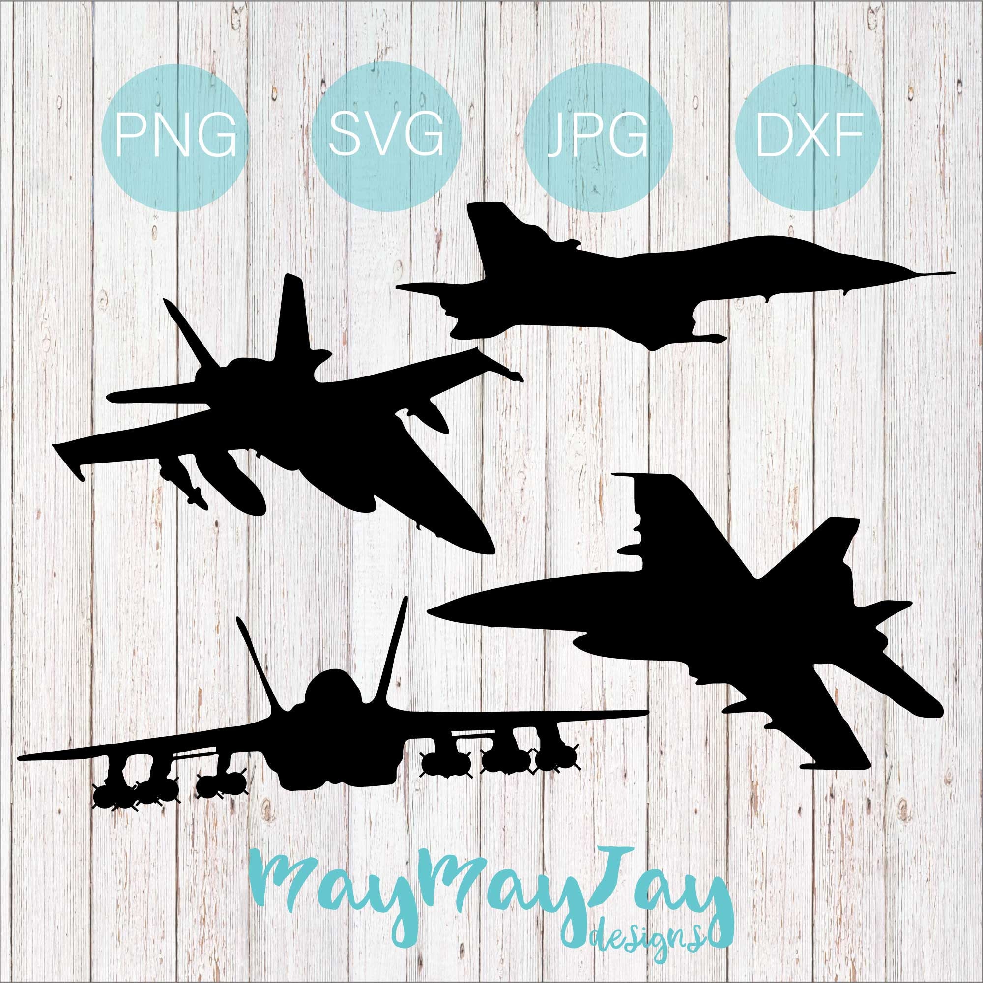 F/A-18 Super Hornet Silhouette Bundle Svg Png Dxf Jpg Files | Etsy