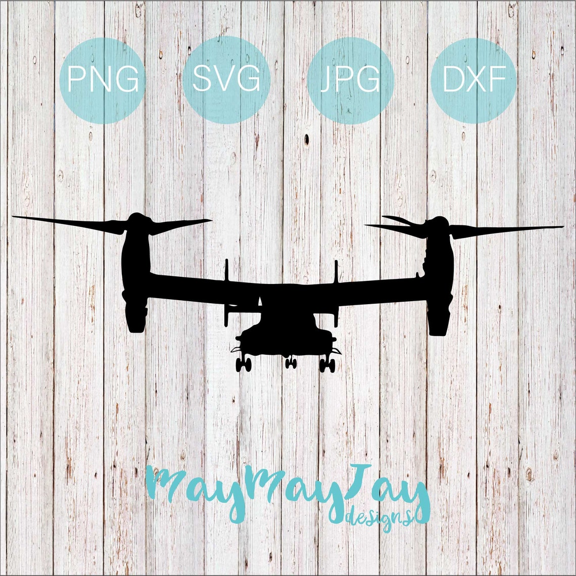V-22 Osprey Silhouette Svg Png Dxf Jpg Files - Etsy Hong Kong