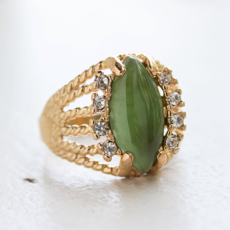 Antique Rings With Jade - Etsy