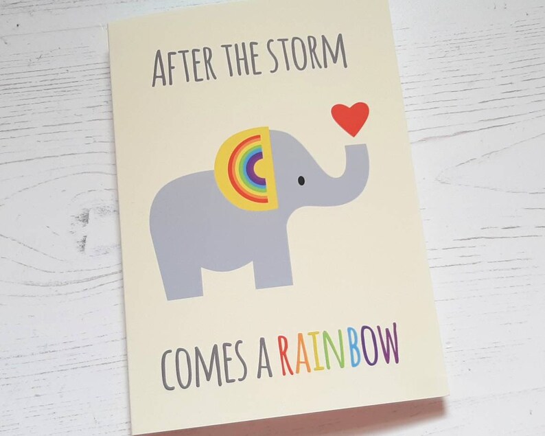 Rainbow Baby Card after the Storm Comes a Rainbow | Etsy