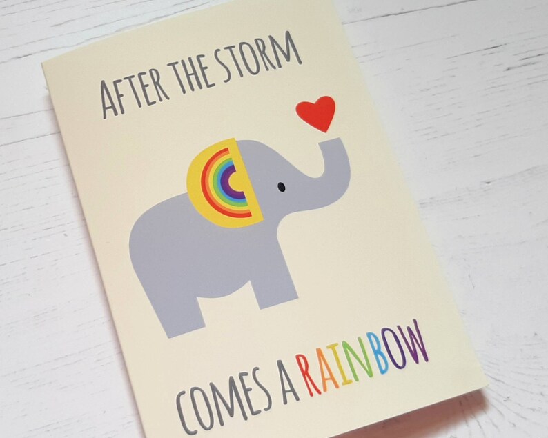 Rainbow Baby Card after the Storm Comes a Rainbow | Etsy