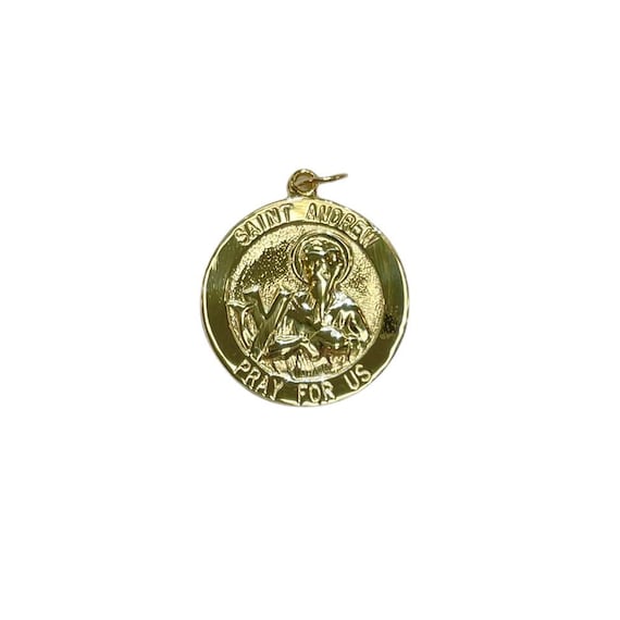Saint Andrew Medal in 14K Gold - Etsy