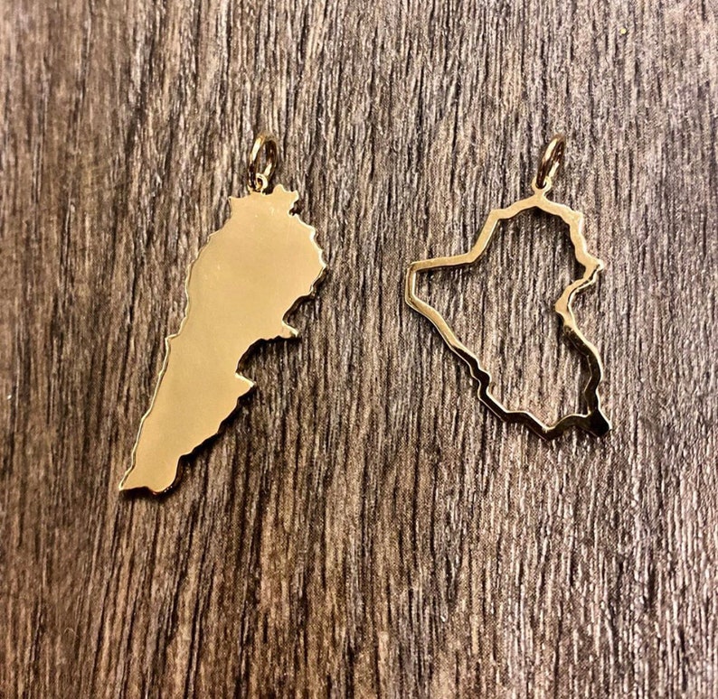 Map of Country/state in 14k Gold - Etsy